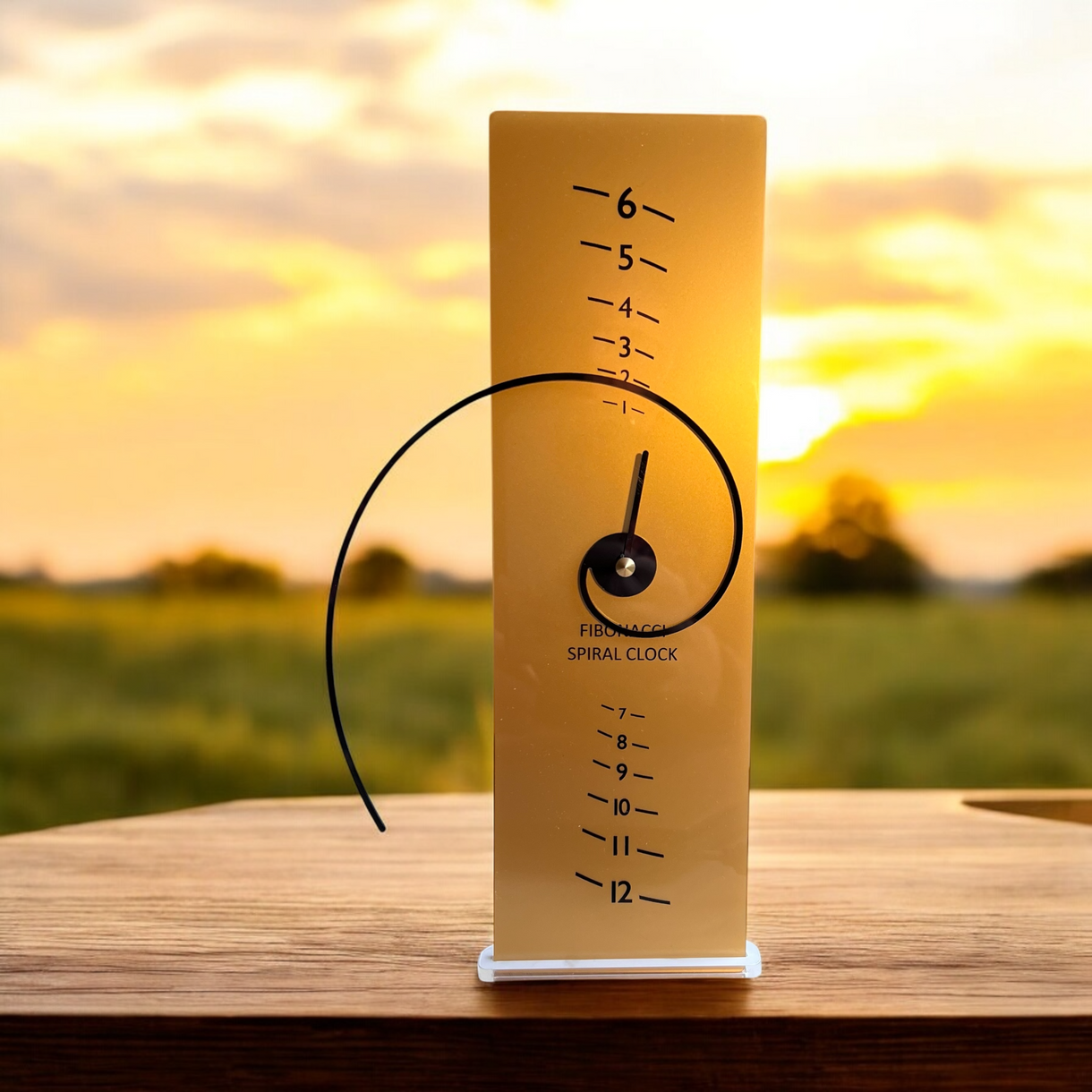 Fibonacci Spiral Clock - Mathematical Wall or Desk Clock – TarquinGroup