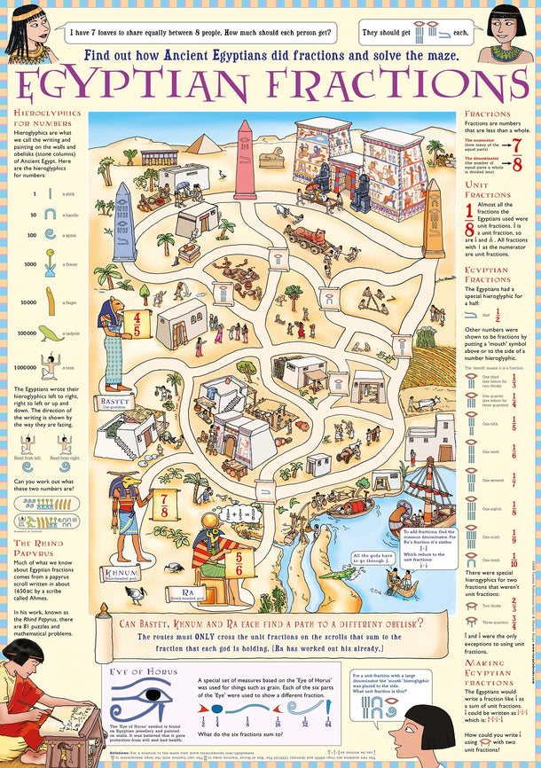 Egyptian Fractions Maze Poster – TarquinGroup